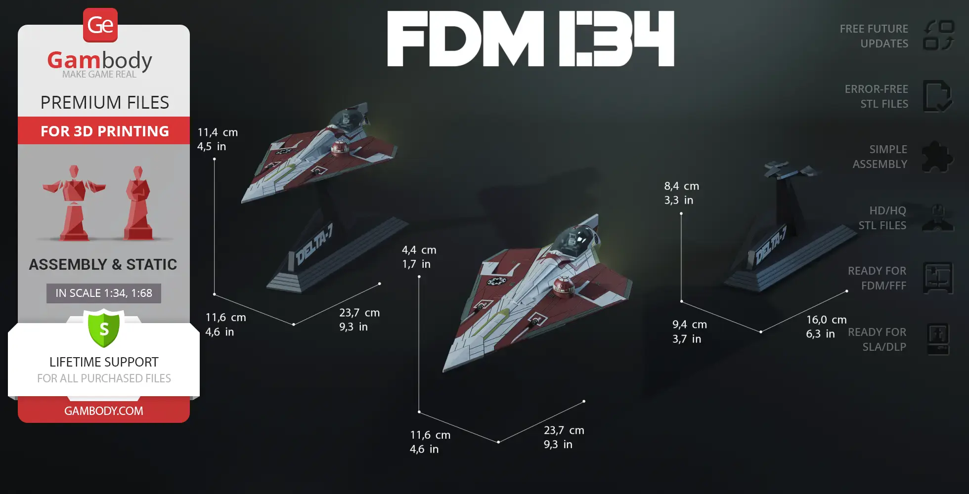 Delta 7 Jedi Starfighter - 3D Models & STL Files | Gambody