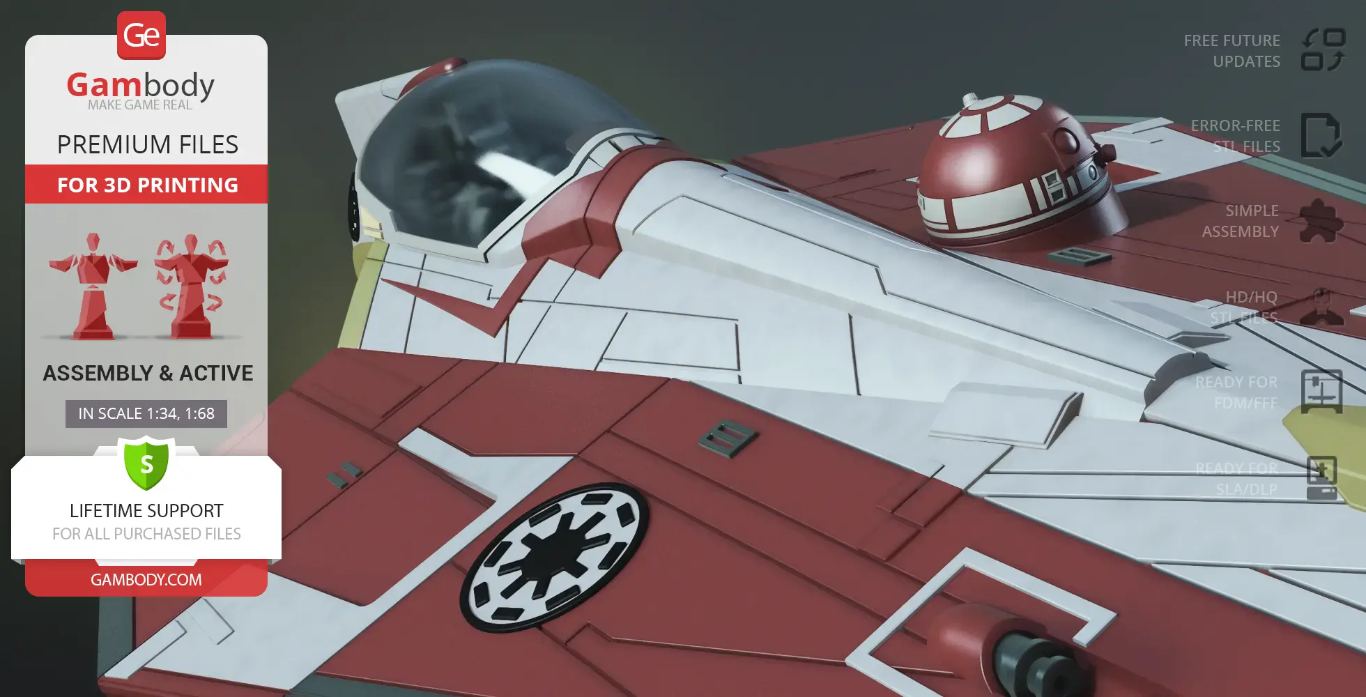 Delta 7 Jedi Starfighter - 3D Models & STL Files | Gambody