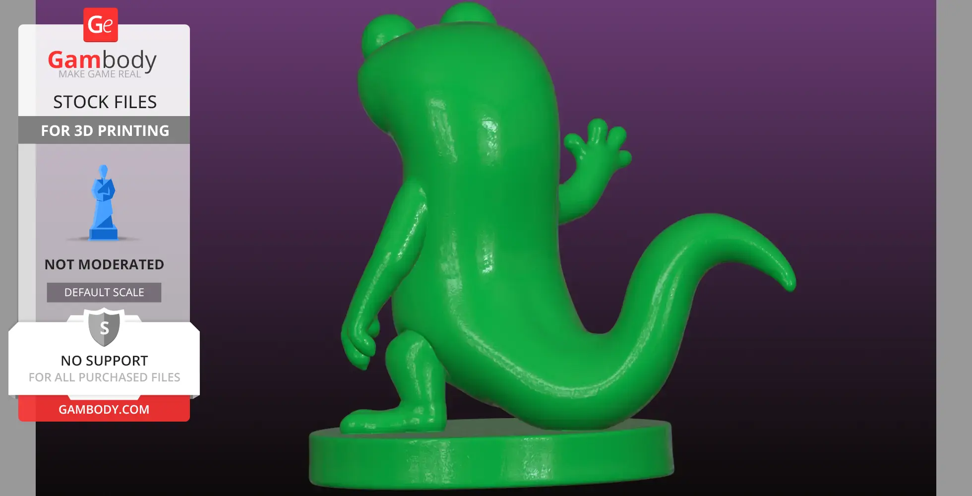 Lizard - STL files for 3D Printing | Gambody Stock
