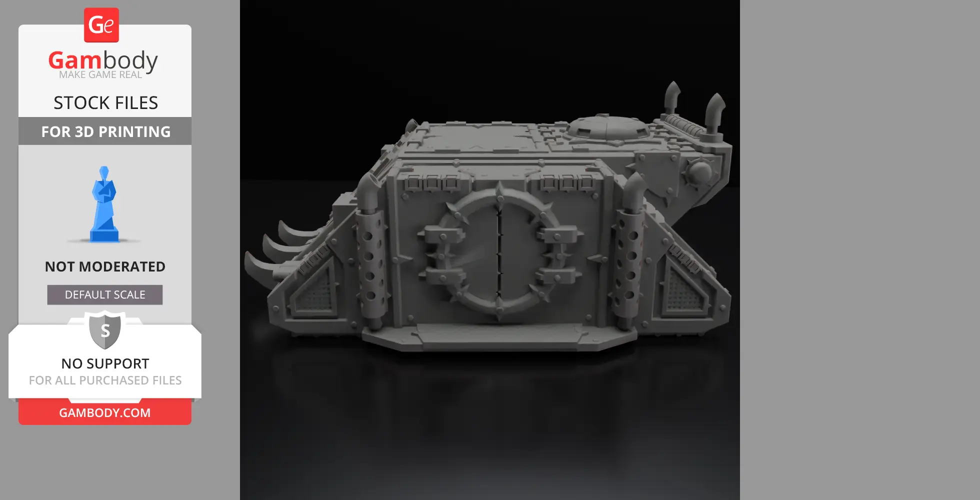 Rhino transport Tank - STL files for 3D Printing | Gambody Stock
