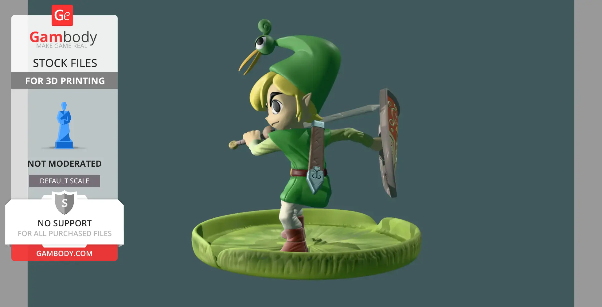 Toon Link Minish cap - STL files for 3D Printing | Gambody Stock