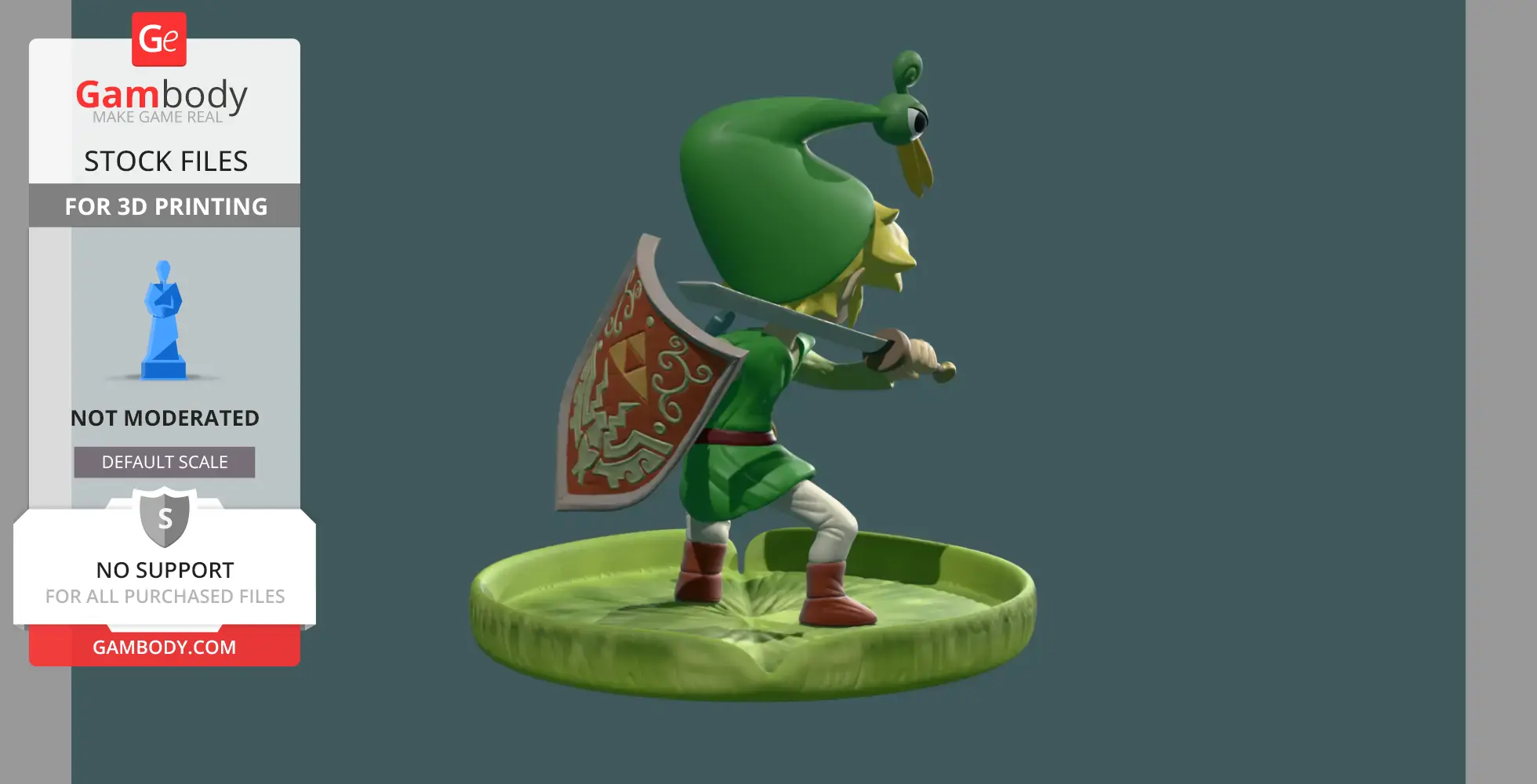 Toon Link Minish cap - STL files for 3D Printing | Gambody Stock