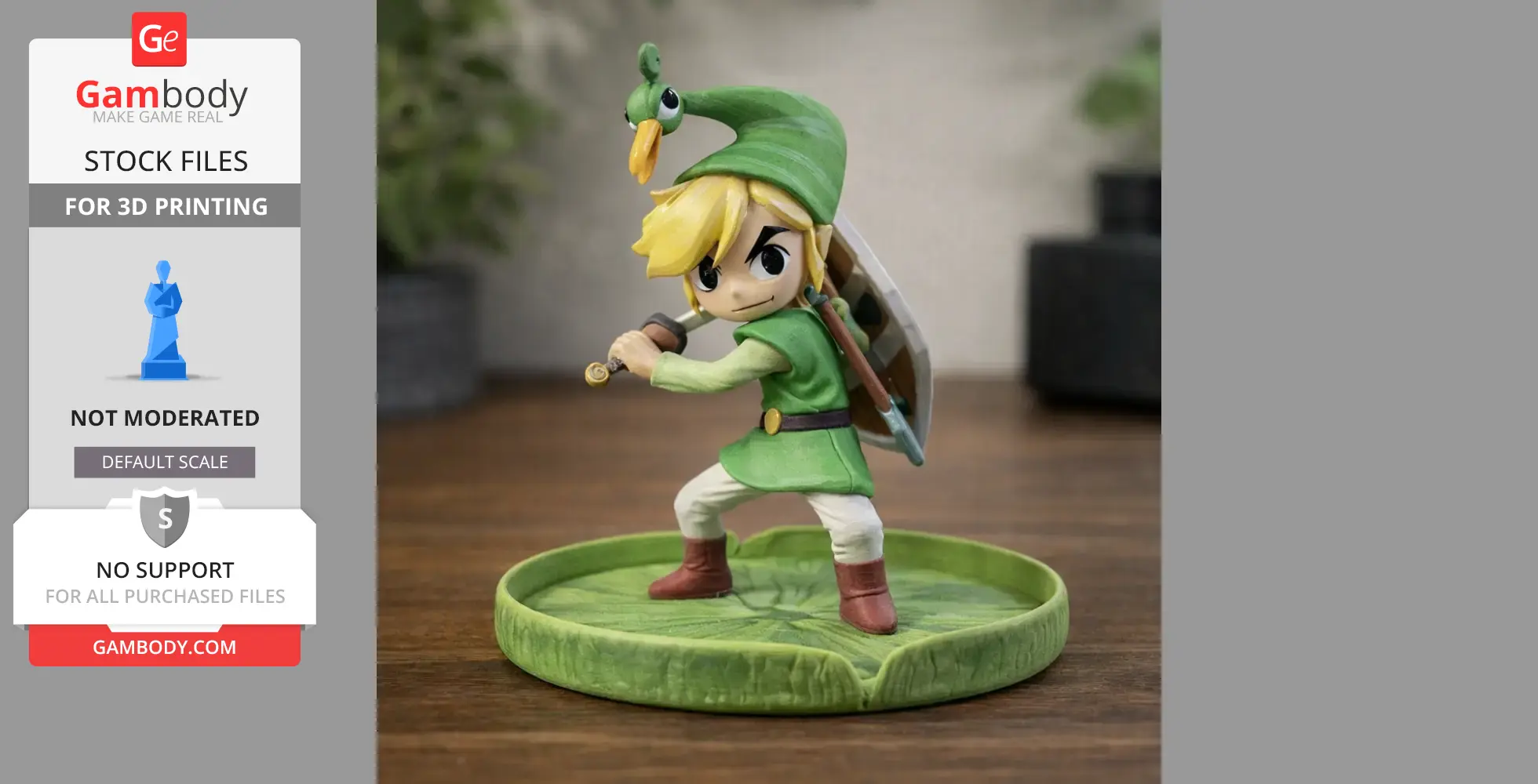 Toon Link Minish cap - STL files for 3D Printing | Gambody Stock
