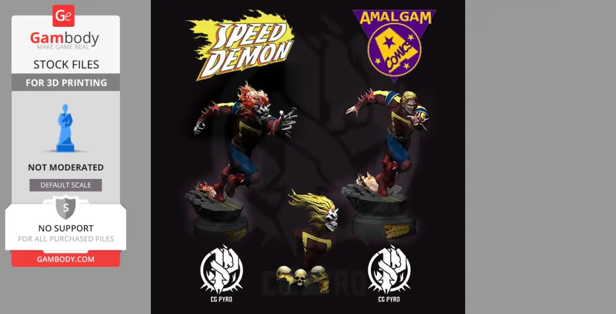 Speed Demon Flash ё& Ghost Rider by CG Pyro - STL files | Gambody Stock