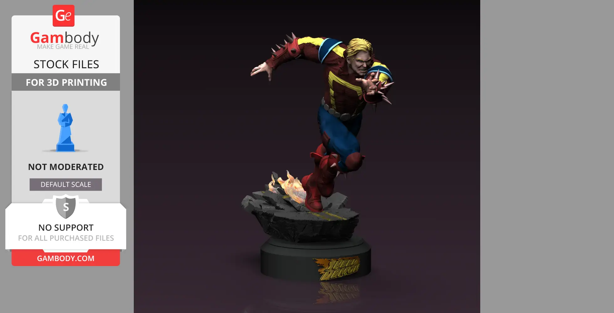 Speed Demon Flash ё& Ghost Rider by CG Pyro - STL files | Gambody Stock
