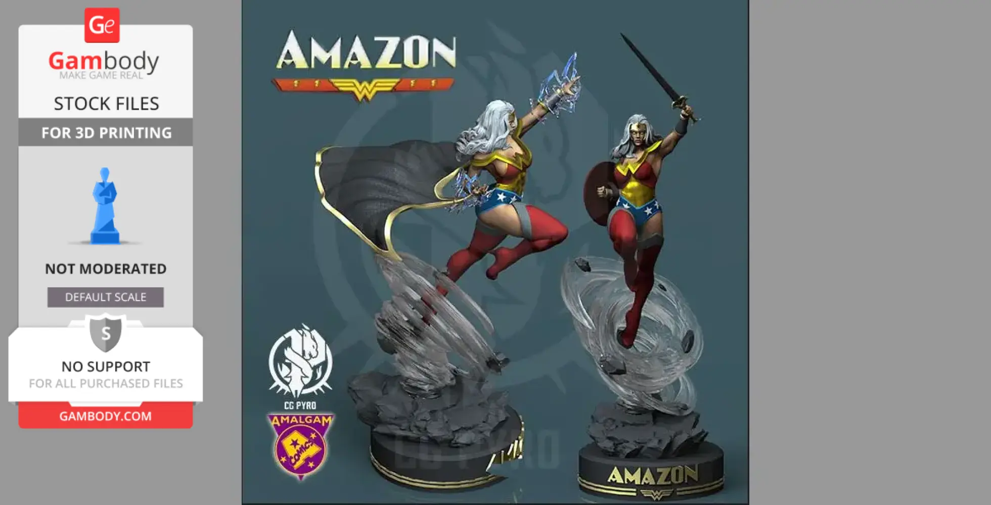 Amazon Storm (Storm x Wonder Woman) Amalgam by CG Pyro - STL Files ...