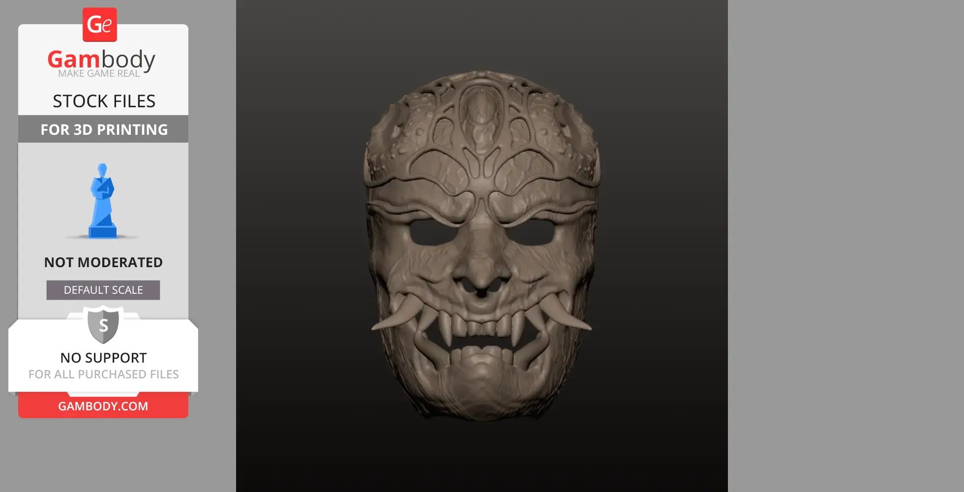 Oni Demon Mask STL – Full Wearable Samurai Menpo Helmet – Japanese ...