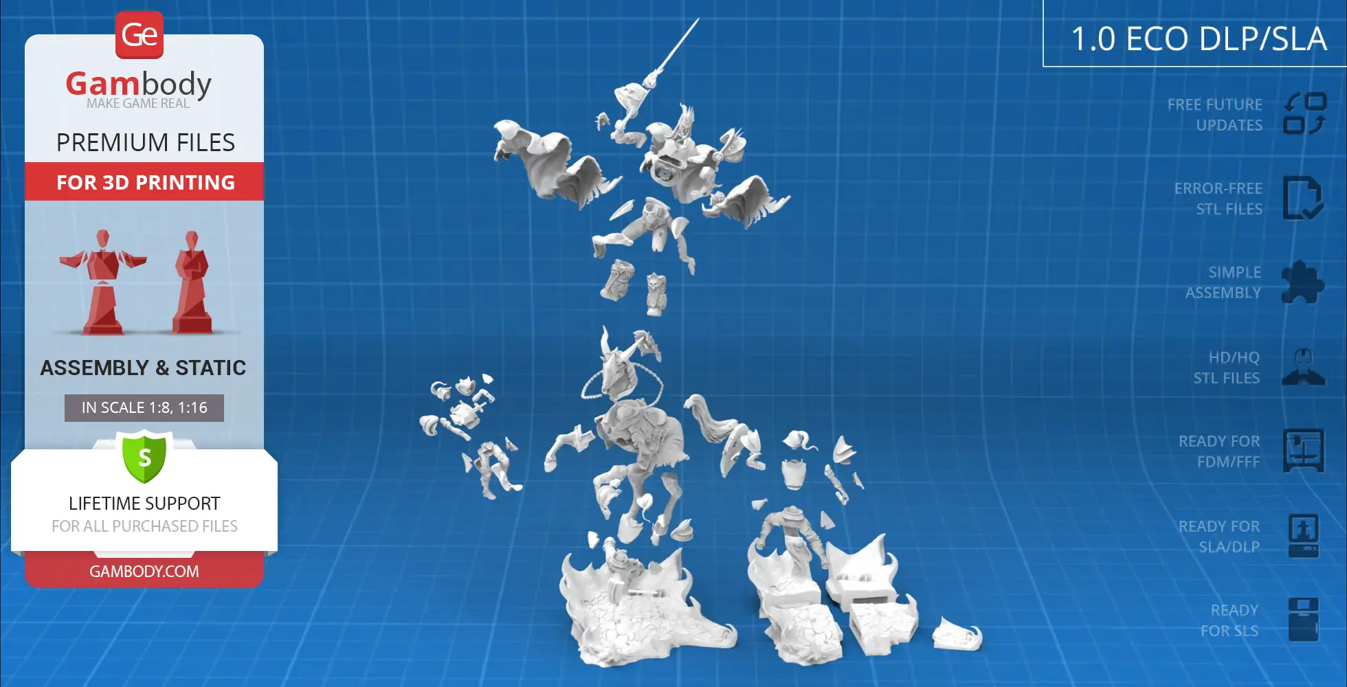 Lich King on Invincible Horse - WoW 3D Models | Gambody