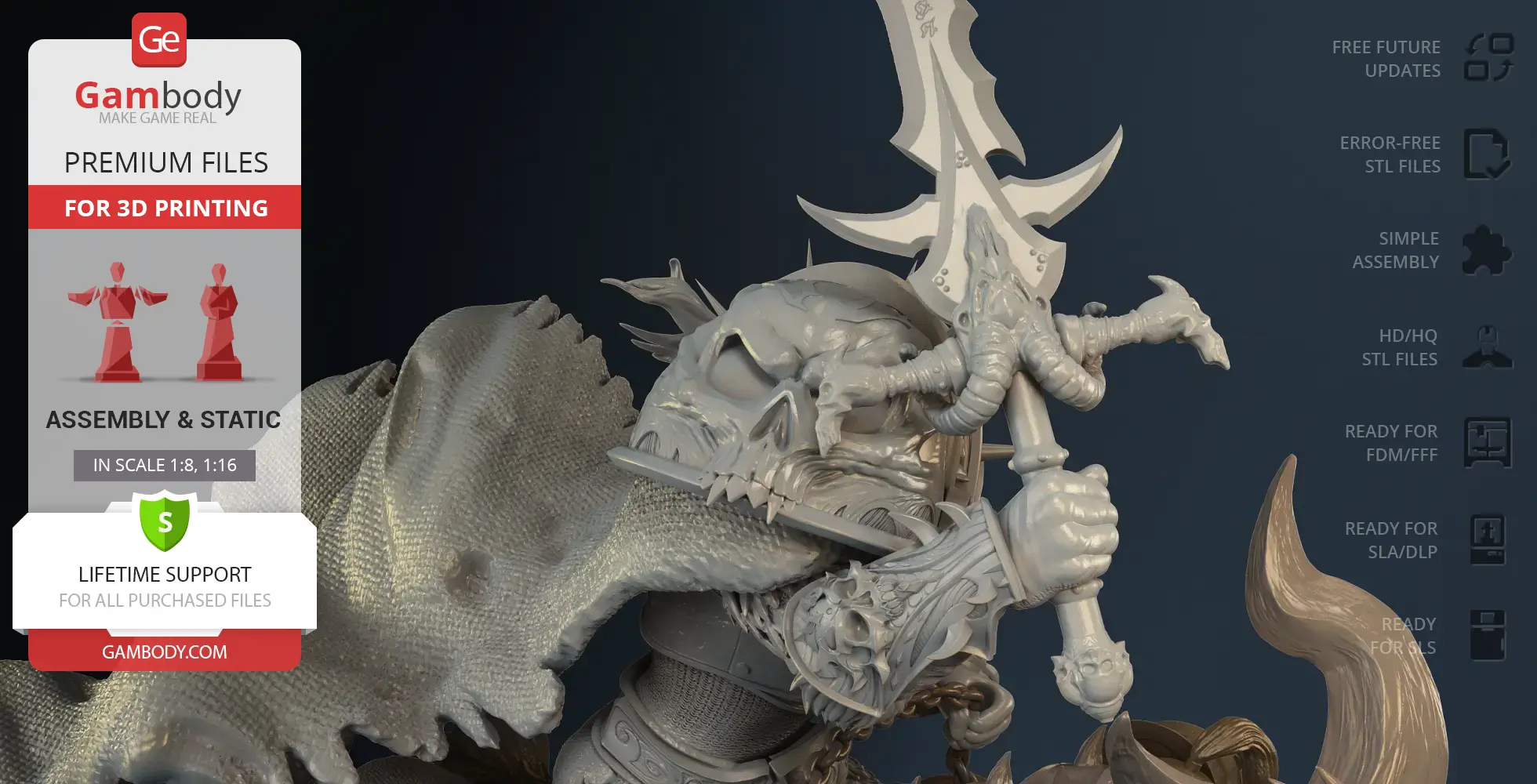 Lich King on Invincible Horse - WoW 3D Models | Gambody