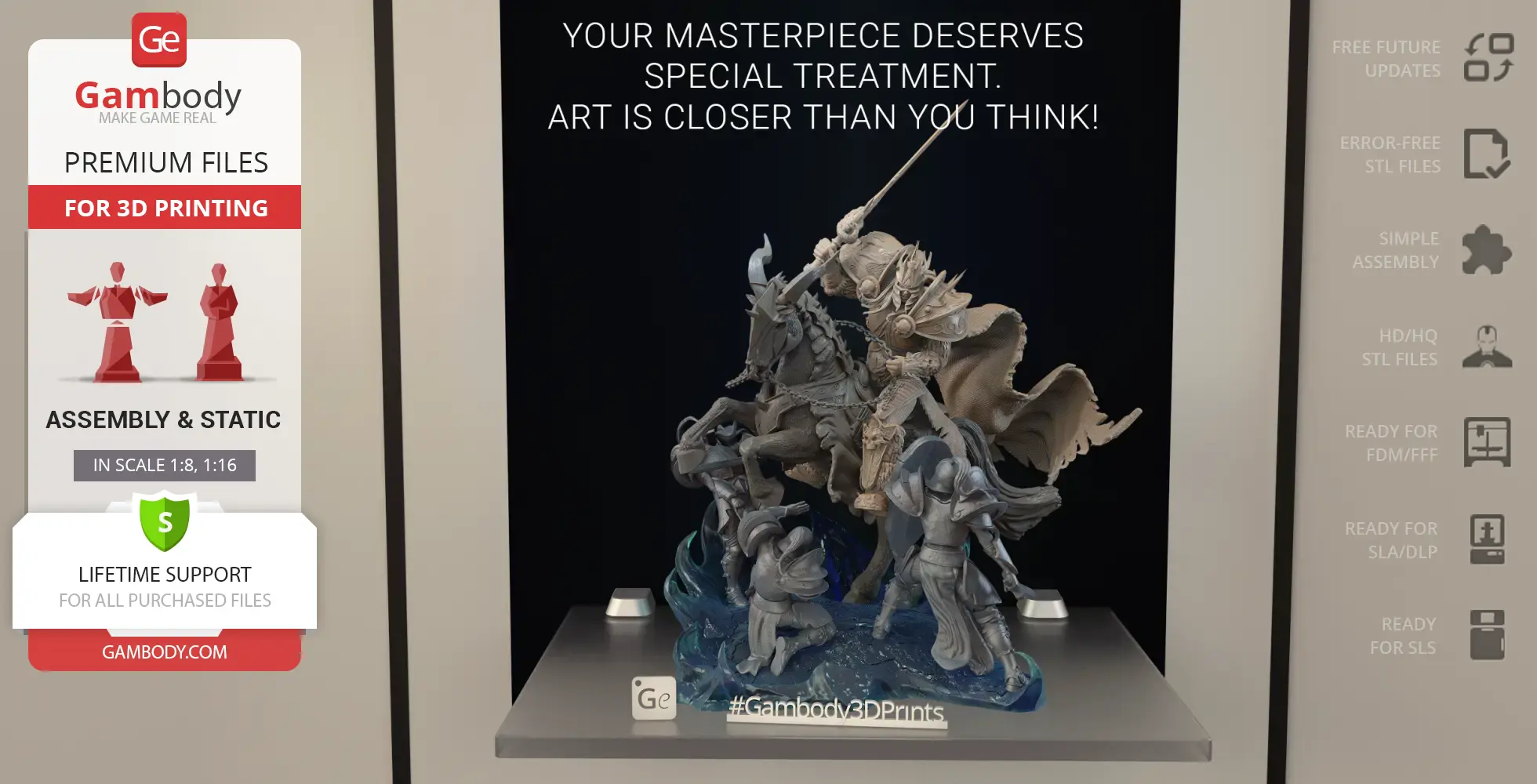 Lich King on Invincible Horse - WoW 3D Models | Gambody