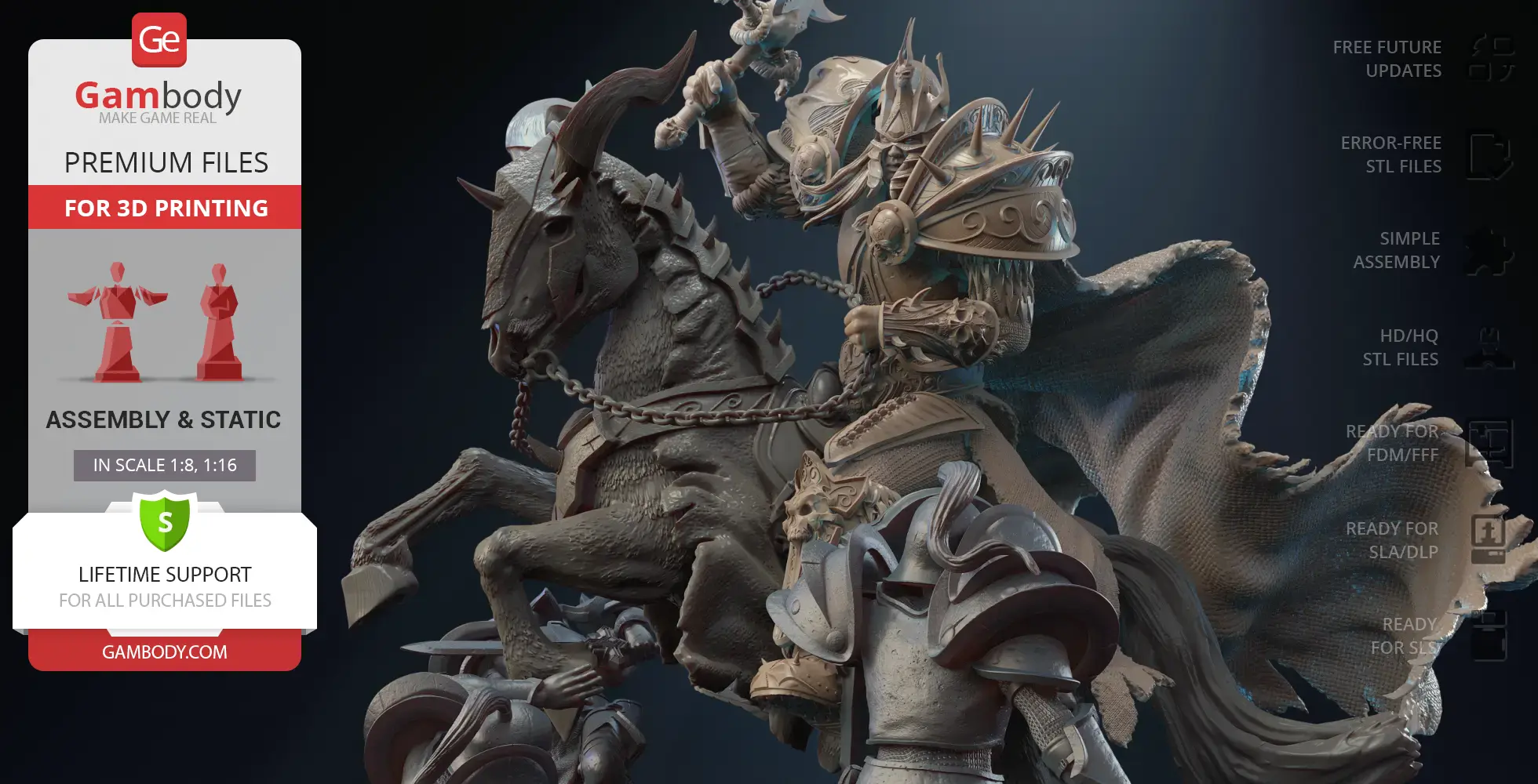 Lich King on Invincible Horse - WoW 3D Models | Gambody