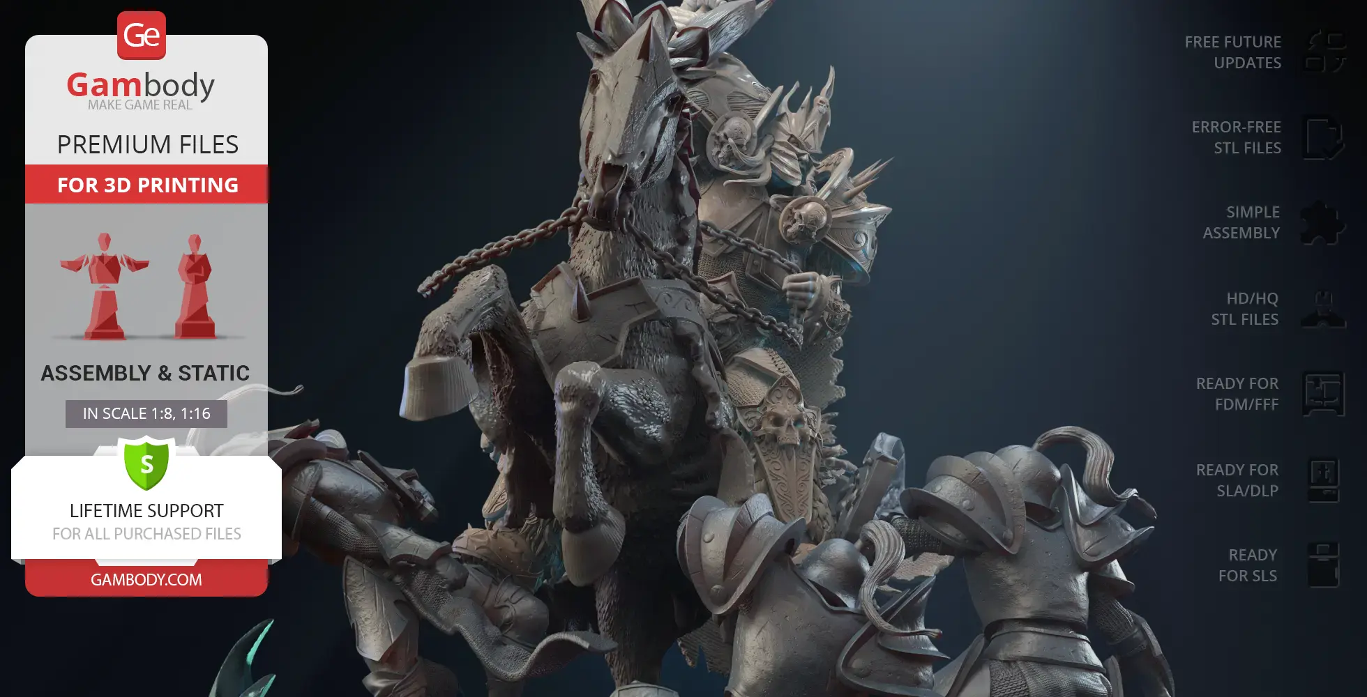 Lich King on Invincible Horse - WoW 3D Models | Gambody