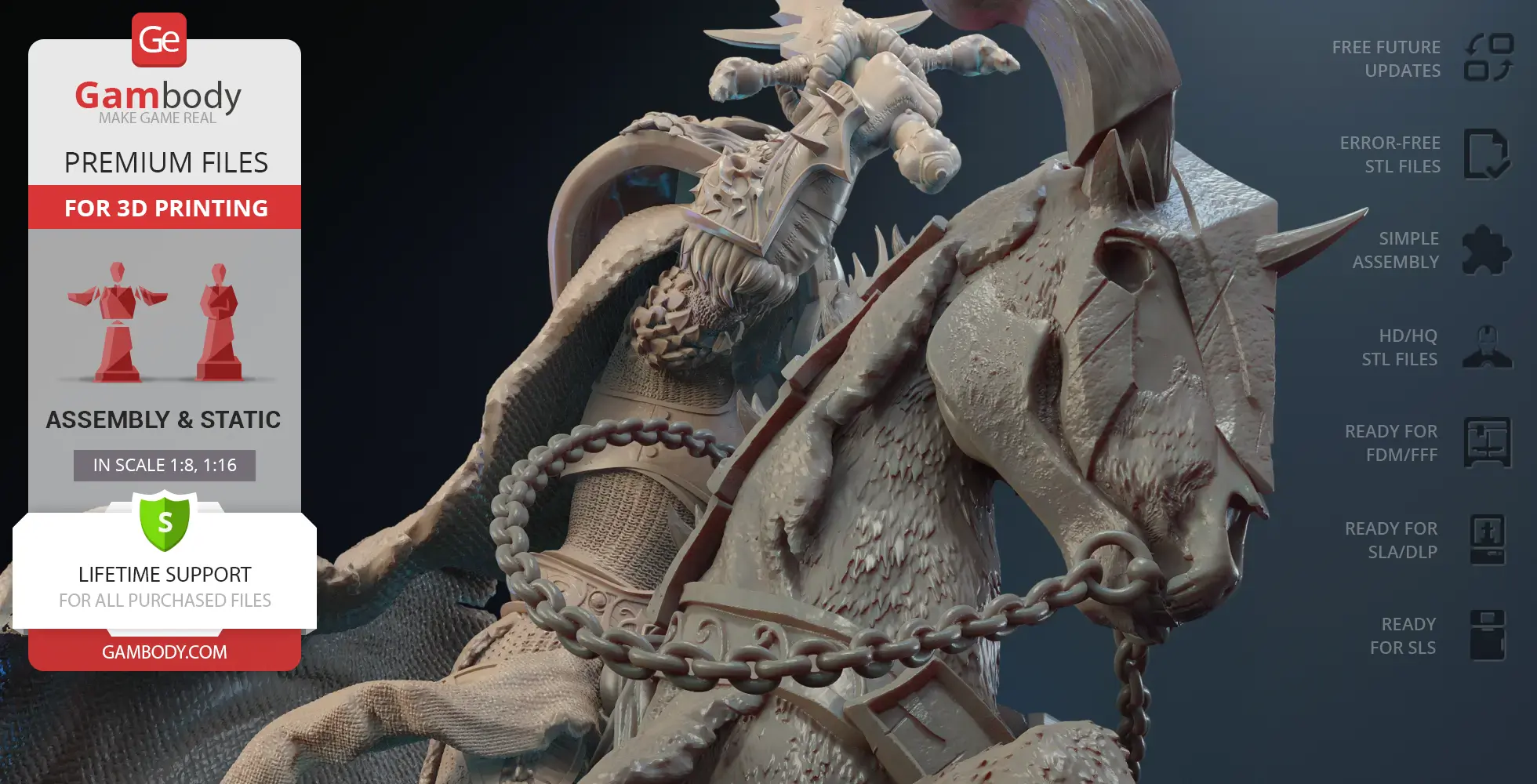 Lich King on Invincible Horse - WoW 3D Models | Gambody