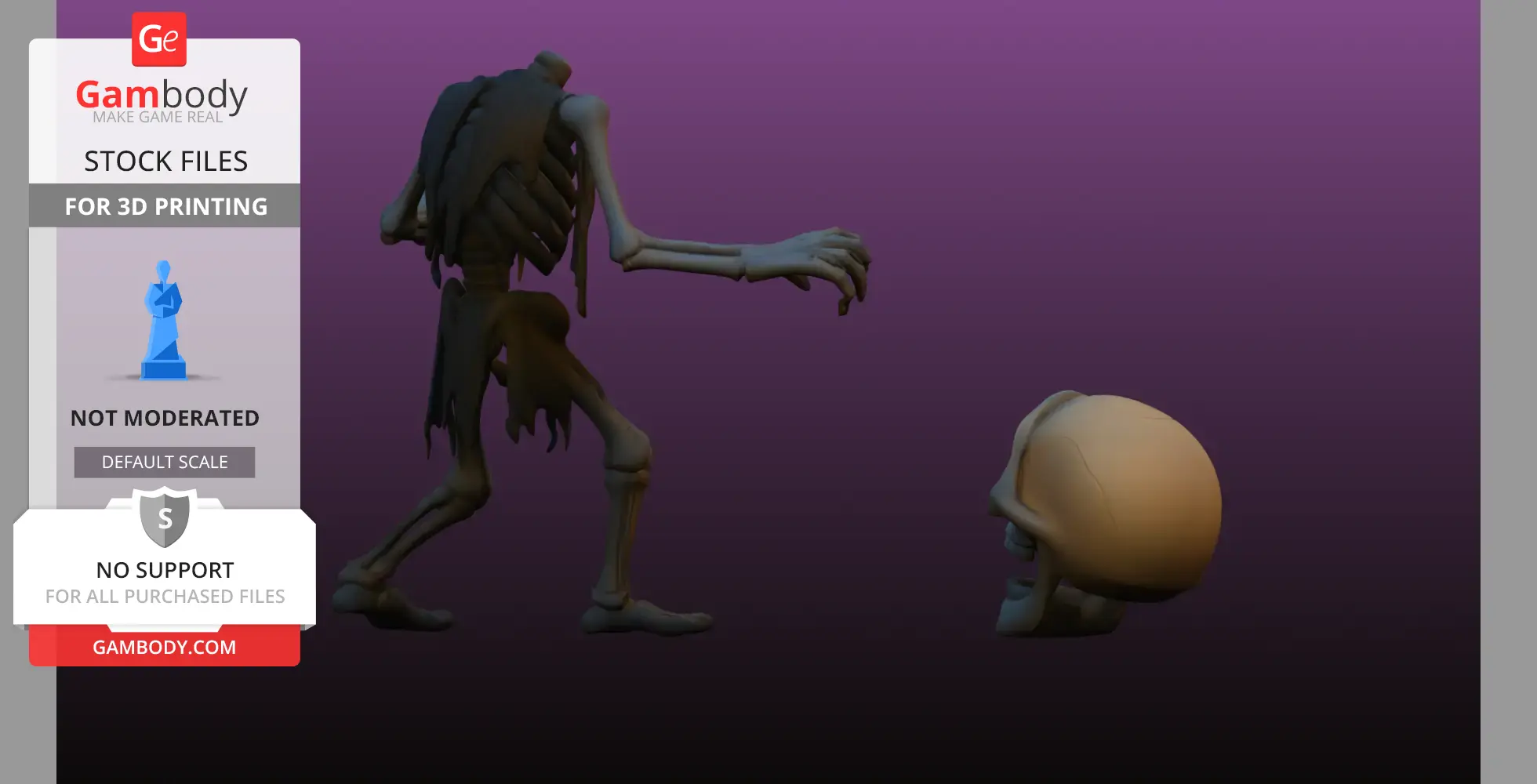 Headless Skeleton - STL files for 3D Printing | Gambody Stock