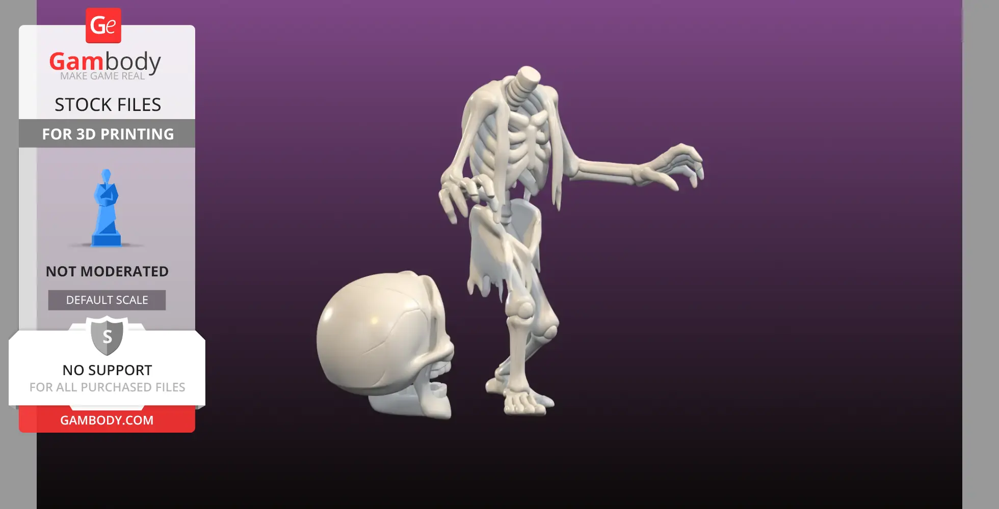 Headless Skeleton - STL files for 3D Printing | Gambody Stock