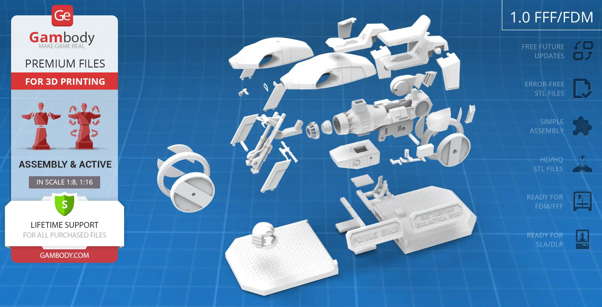 Colonial Flying Bike TOS - Sci-fi 3D Models | Gambody