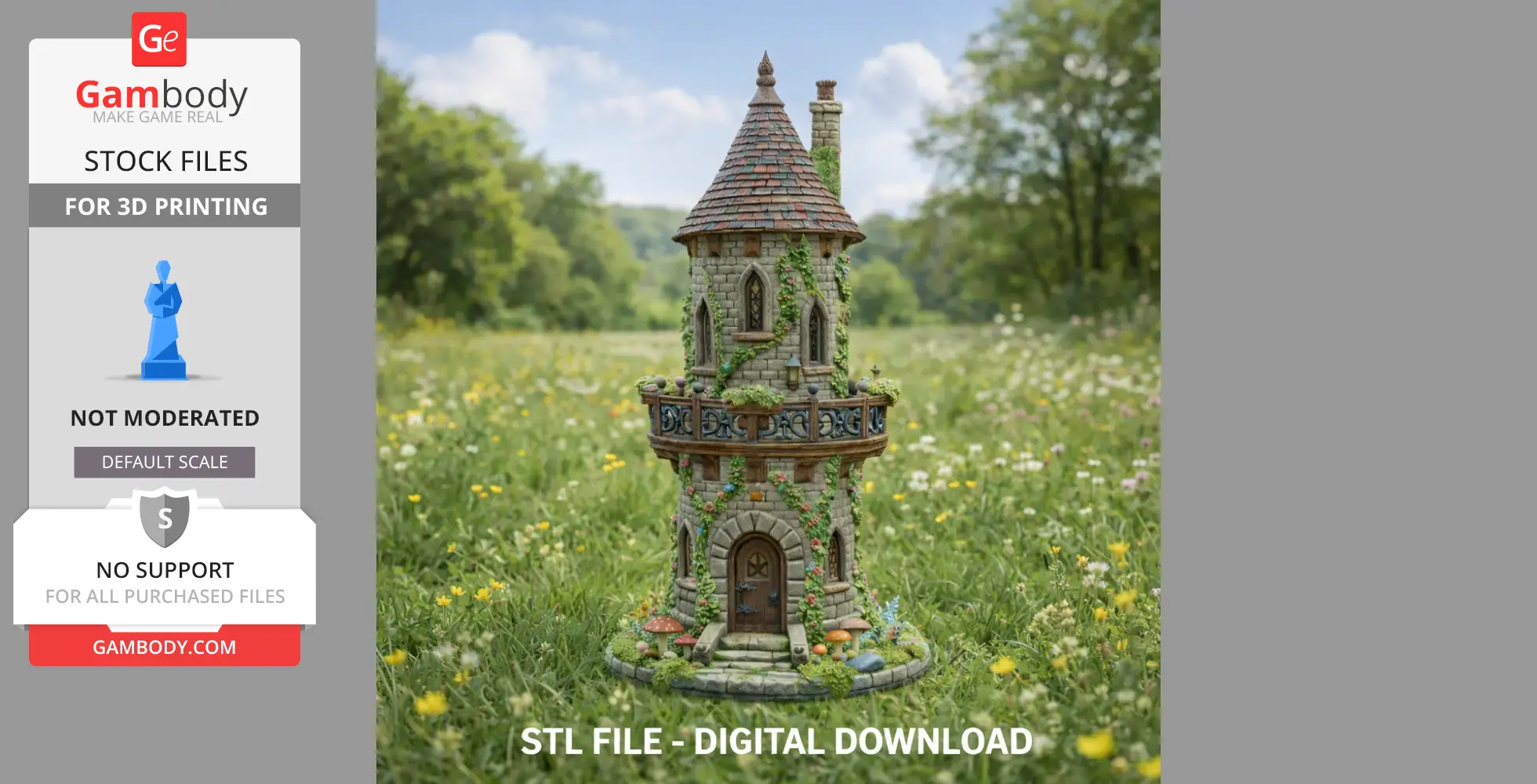 Enchanted Fantasy Tower STL File 3D Printable Fairy Tale Tower - STL ...