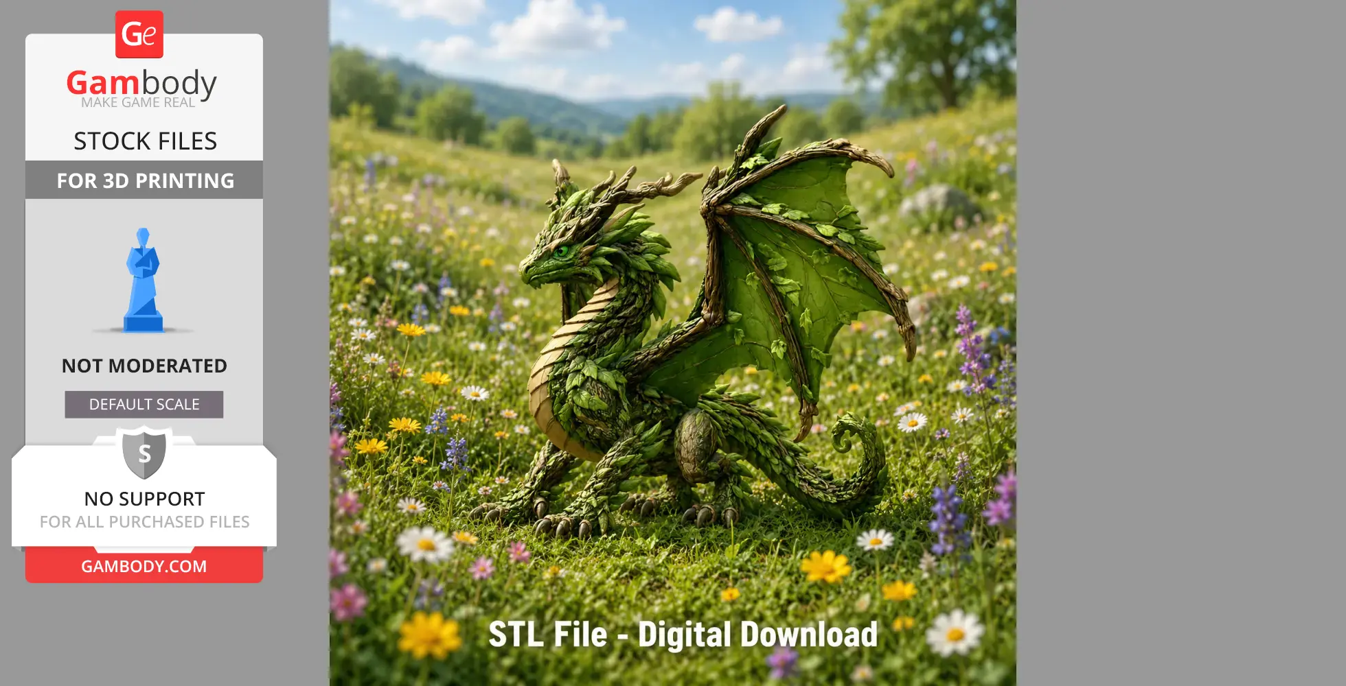 Woodland Guardian Dragon STL File for 3D Print - STL files for 3D ...