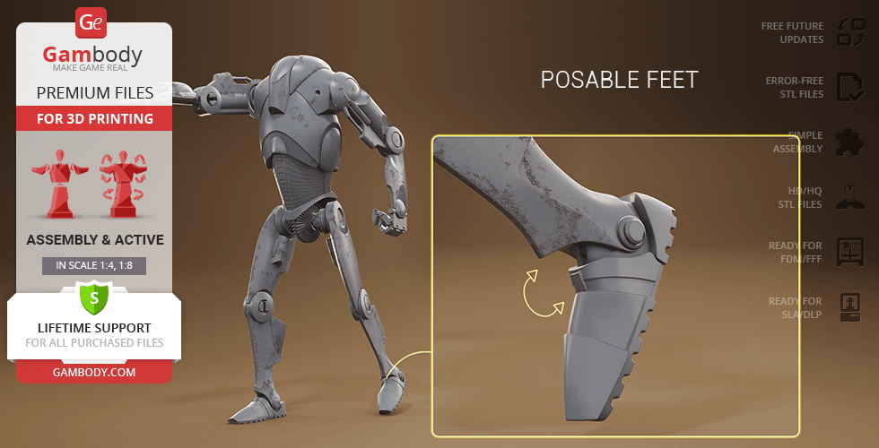 Super Battle Droid - STL files for 3D Printing | Gambody